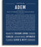 Adem Personalized Name Meaning Art Prints – Name Stories