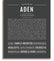Aden | Name Art Print – Name Stories