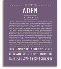 Aden | Name Art Print – Name Stories