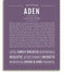 Aden | Name Art Print – Name Stories