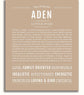 Aden | Name Art Print – Name Stories