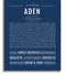 Aden | Name Art Print – Name Stories
