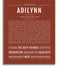 Adilynn Personalized Name Meaning Art Prints – Name Stories