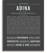 Adina | Name Art Print – Name Stories