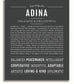 Adina | Name Art Print – Name Stories