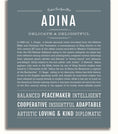 Adina | Name Art Print – Name Stories