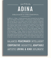 Adina | Name Art Print – Name Stories
