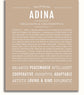 Adina | Name Art Print – Name Stories