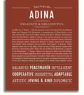 Adina | Name Art Print – Name Stories