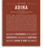 Adina | Name Art Print – Name Stories