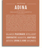 Adina | Name Art Print – Name Stories