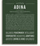 Adina | Name Art Print – Name Stories