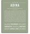 Adina | Name Art Print – Name Stories