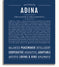 Adina | Name Art Print – Name Stories