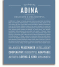 Adina | Name Art Print – Name Stories
