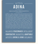Adina | Name Art Print – Name Stories