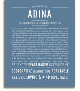 Adina | Name Art Print – Name Stories