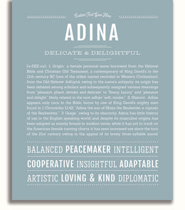 Adina | Name Art Print – Name Stories