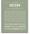 Adison | Name Art Print – Name Stories