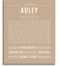Adley | Name Art Print – Name Stories