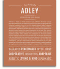 Adley | Name Art Print – Name Stories