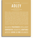 Adley | Name Art Print – Name Stories