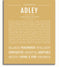 Adley | Name Art Print – Name Stories