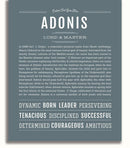 Adonis Personalized Name Meaning Art Prints – Name Stories