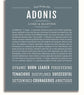 Adonis | Name Art Print – Name Stories