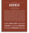 Adonis | Name Art Print - Personalized Custom Gifts – Name Stories
