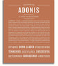Adonis Personalized Name Meaning Art Prints – Name Stories