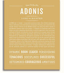 Adonis | Name Art Print – Name Stories