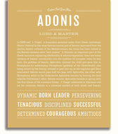 Adonis Personalized Name Meaning Art Prints – Name Stories