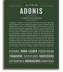 Adonis | Name Art Print – Name Stories