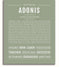 Adonis | Name Art Print – Name Stories