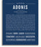 Adonis | Name Art Print – Name Stories