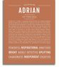 Adrian Personalized Name Meaning Art Prints – Name Stories