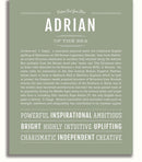 Adrian | Name Art Print – Name Stories