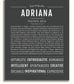 Adriana Personalized Name Meaning Art Prints – Name Stories