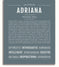 Adriana Personalized Name Meaning Art Prints – Name Stories