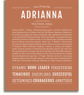 Adrianna Personalized Name Meaning Art Prints – Name Stories