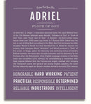 Adriel | Name Art Print – Name Stories