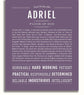 Adriel Personalized Name Meaning Art Prints – Name Stories