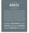 Adriel Personalized Name Meaning Art Prints – Name Stories