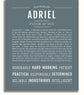 Adriel Personalized Name Meaning Art Prints – Name Stories