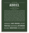 Adriel Personalized Name Meaning Art Prints – Name Stories