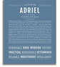 Adriel Personalized Name Meaning Art Prints – Name Stories