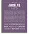 Adriene Personalized Name Meaning Art Prints – Name Stories
