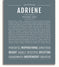 Adriene Personalized Name Meaning Art Prints – Name Stories