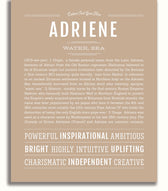 Adriene Personalized Name Meaning Art Prints – Name Stories